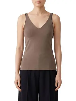 Brunello Cucinelli Spaghetti Strap Top - Camel