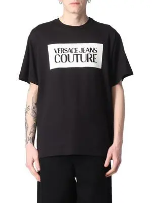 Versace T-shirt With Logo Print Black