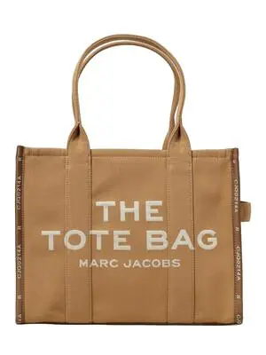 Marc Jacobs The Large Tote Bag N Canvas With Jacquard Logo Beige