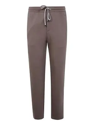 Emporio Armani Tailored Drawstring Trousers - Mud