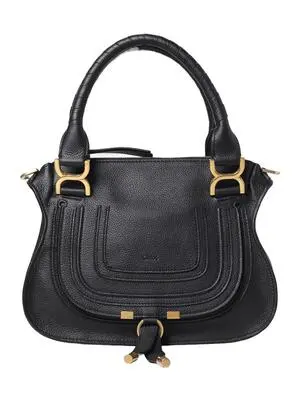 Chloé Marcie Handbag In Grained - Black