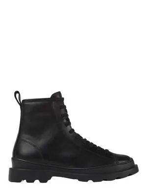 Camper Lace-up Combat Boots - Black