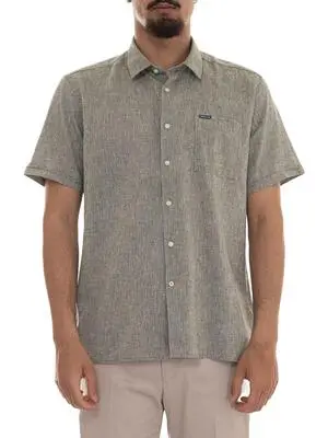 Barbour Casual Linen And Cotton Shirt - Green