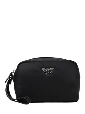 Emporio Armani Beauty Case In Nylon With Logo - Black