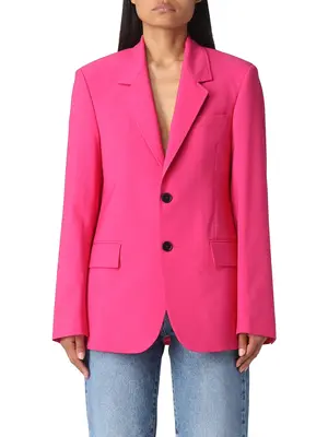 MSGM Blazer In Stretch Virgin Wool - Pink