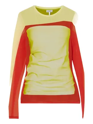 LOEWE Printed Stretch-mesh Top