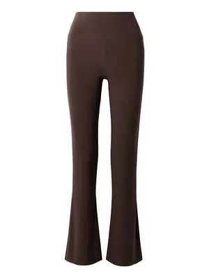 Norma Kamali Norma Kamali Stretch-jersey Straight-leg Pants Chocolate
