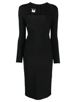 HERVE L. LEROUX Long-sleeve Dress - Black