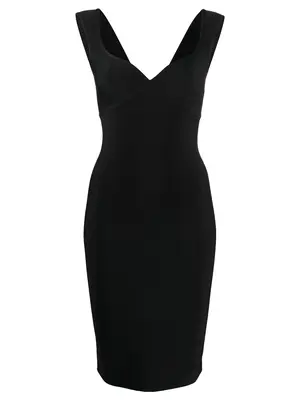 HERVE L. LEROUX Herve L. Leroux Sweetheart Neck Midi Dress