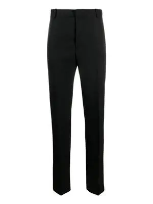 Alexander McQueen Satin-trimmed Tailored Trousers - Black