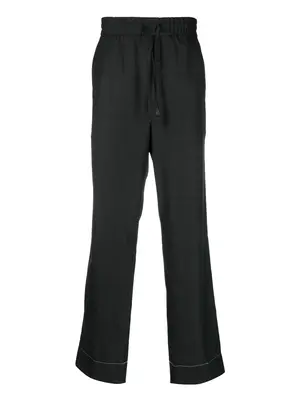 Brioni Drawstring-waist Wool Trousers - Grey