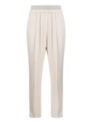Fabiana Filippi Bevagna Layered Track Pants - Neutrals