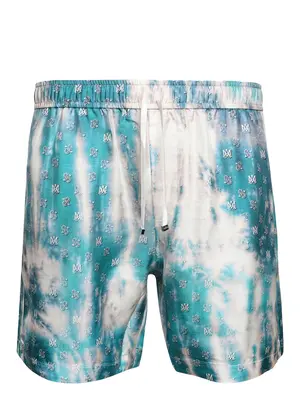 Amiri Monogram-print Shorts - Blue
