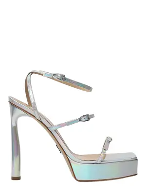 PAUL ANDREW 125mm Slinky Platform Sandals - Silver