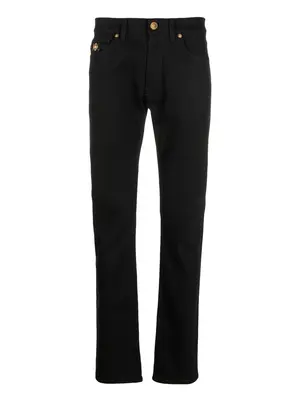 Versace Mid-rise Slim-fit Jeans - Black