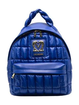 Moschino Quilted Braided-handle Backpack - Blue
