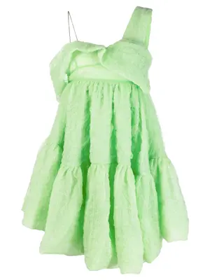 Cecilie Bahnsen Soon Draped Asymmetric Dress - Green