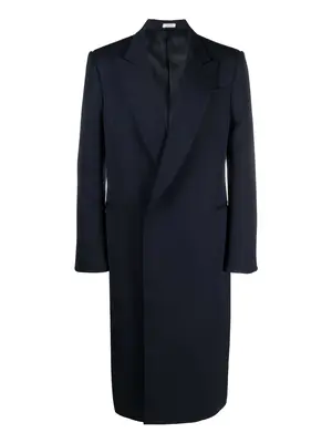 Alexander McQueen Single-breasted Coat - Blue