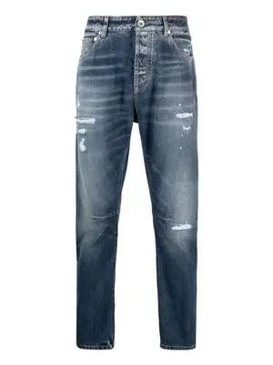 BRUNELLO CUCINELLI Distressed Slim-Cut Jeans