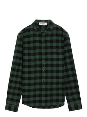 ALEX MILL Checked Cottonflannel Shirt - Green
