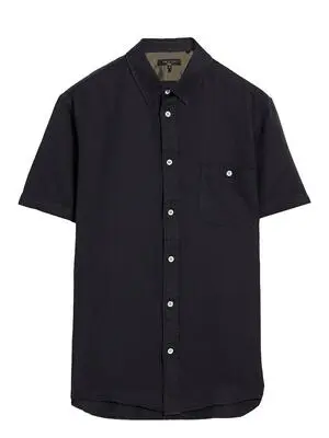 Rag & Bone Gus Linen And Cottonblend Shirt - Midnight Blue