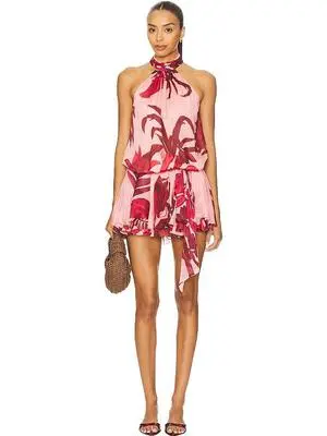 Rococo Sand Mini Dress - Pink & Burgundy