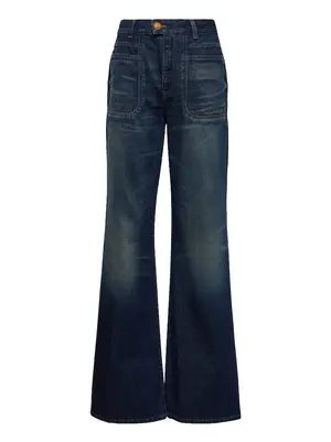 Balmain High-rise Flared Jeans - Blue