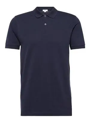 Sunspel Cotton Polo Shirt - Blue