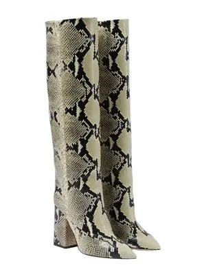 Paris Texas Paris Texas Anja Snake-Print Leather Knee-High Boots Multicoloured