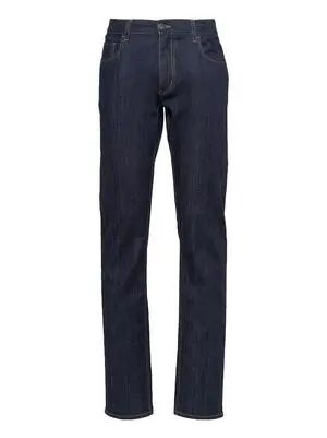 Prada Five-pocket Stretch-denim Jeans - Blue