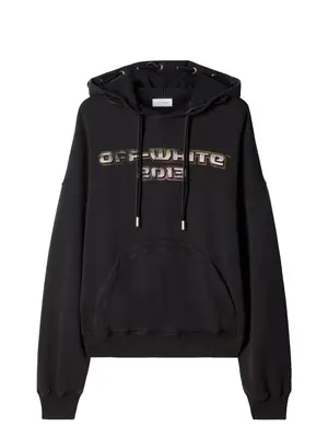 Off-White Digit Bacchus Cotton Hoodie - Black