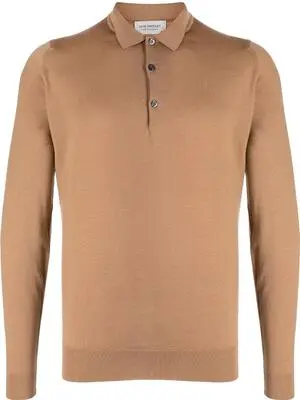 John Smedley Belper Jersey-knit Polo Shirt - Brown