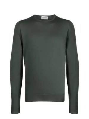 John Smedley Lundy Crew-neck Sweatshirt - Green