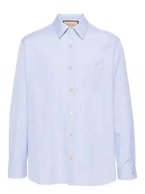 Gucci Striped Cotton Shirt - Blue