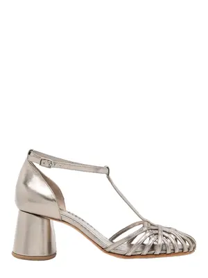 STUDIO CHOFAKIAN Eugenie 65mm Sandals - Metallic