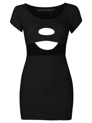 GLORIA COELHO Cut-out Mini Dress - Black