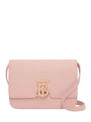 Burberry Tb Logo-plaque Shoulder Bag - Pink