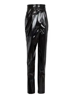 Balmain Asymmetric Draped Trousers - Black