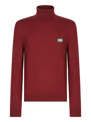 Dolce & Gabbana Essentials Roll-neck Wool Jumper - Red