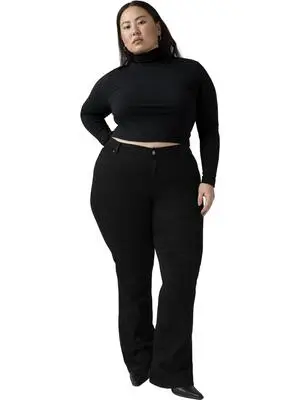 LEVI'S 725 High-rise Bootcut Jeans - Soft Black