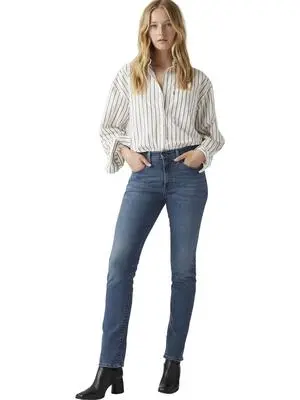LEVI'S 724 High-rise Slim Straight Jeans - Blue Wave