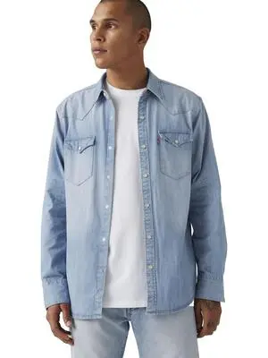 LEVI'S Barstow Western Denim Shirt Indigo Stonewash