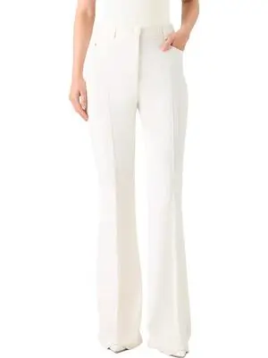 Akris Farid High-waist Cotton-blend Pants - Ecru