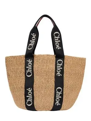 Chloé Woody Large Basket Bag - Beige