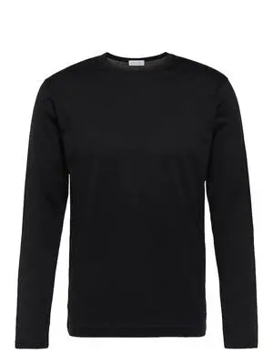 Sunspel Classic Long Sleeve Cotton T-shirt - Black