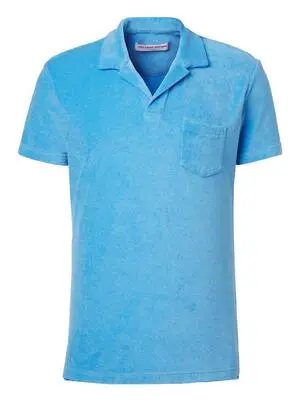 Orlebar Brown Dr. No Cotton Terry Polo Shirt - Blue