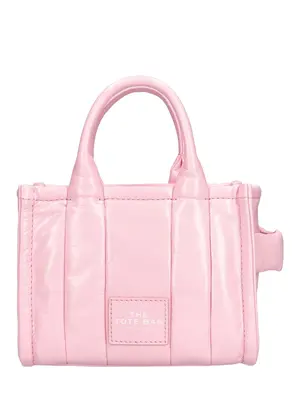 Marc Jacobs The Crossbody Leather Tote Bag Bubblegum