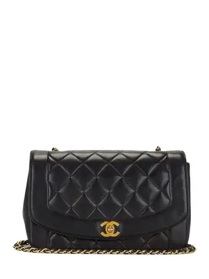 Chanel Vintage Diana Flap Bag - Black