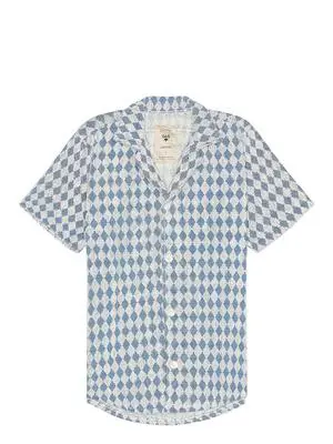 Oas Navy Diamond Cuba Terry Shirt - Blue