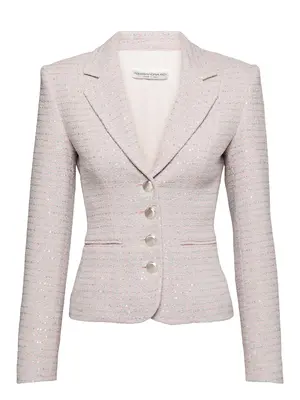Alessandra Rich Sequined Tweed Blazer - Multicoloured